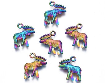 Rainbow Moose - Etsy