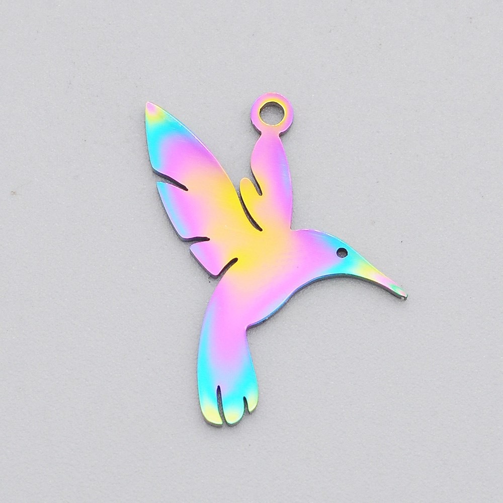Rainbow Metal Hummingbird Laser Cut Stainless Steel - Etsy