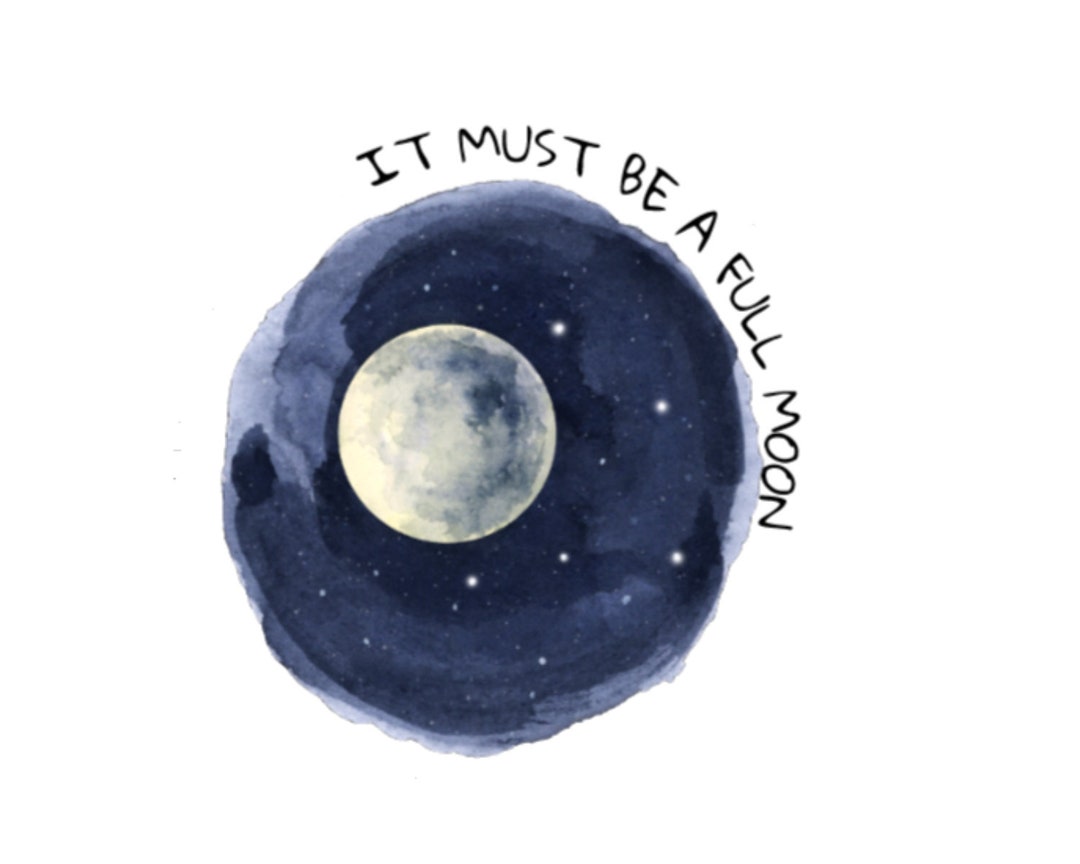 Full Moon Sticker - Etsy