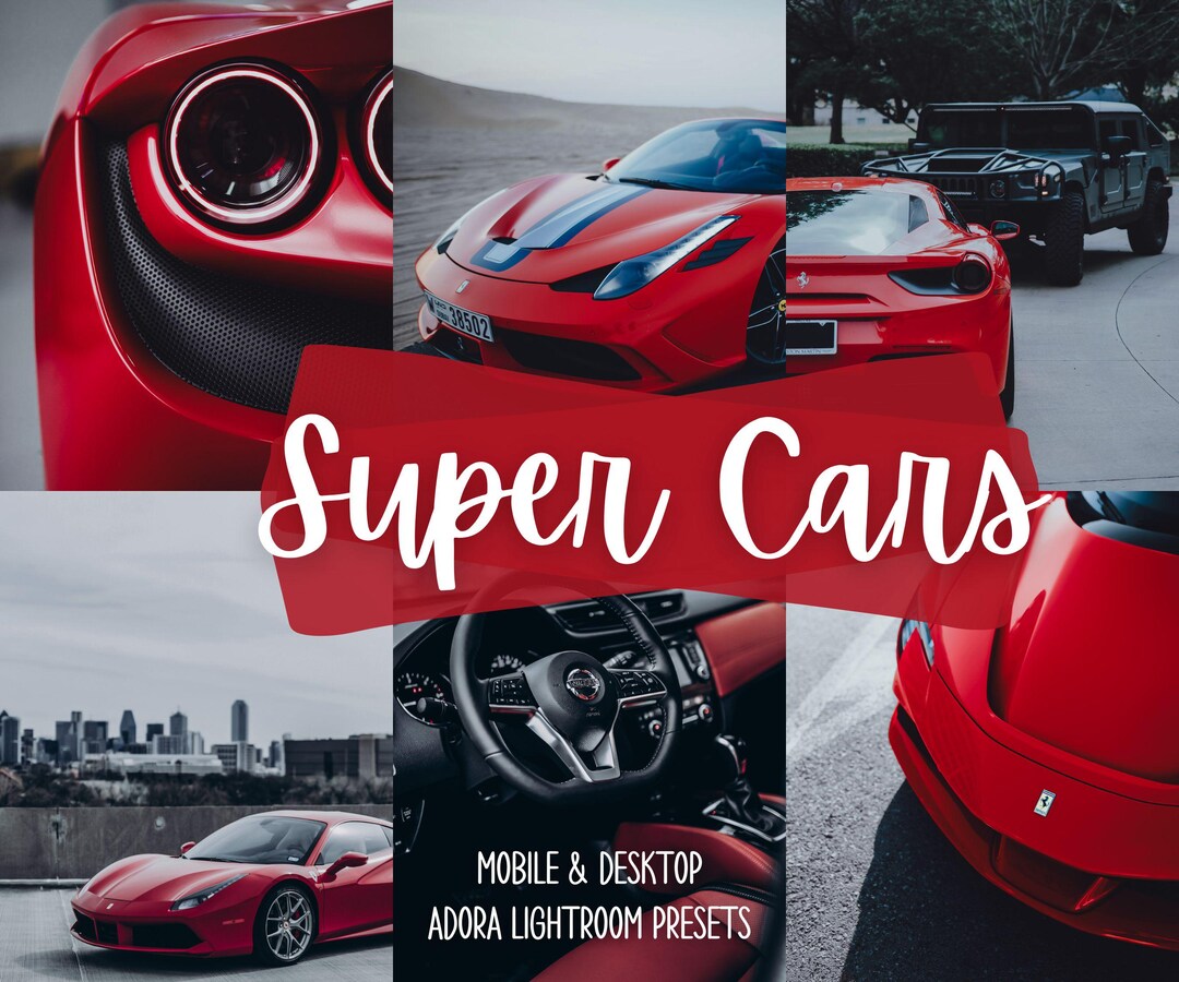 10 Car Lightroom Presets, Racing Cars Presets, Car Filter, Automotive ...