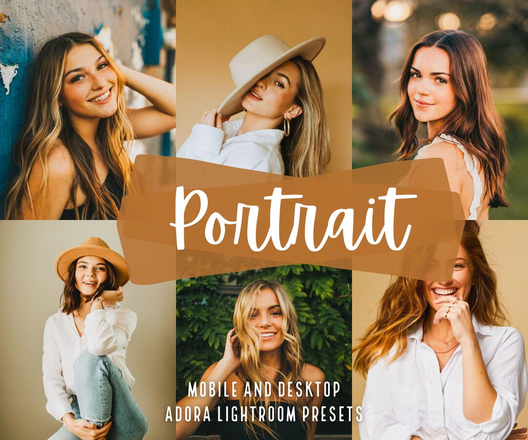 10 Portrait Lightroom Presets, Beauty Presets, Selfie Presets, Skin ...