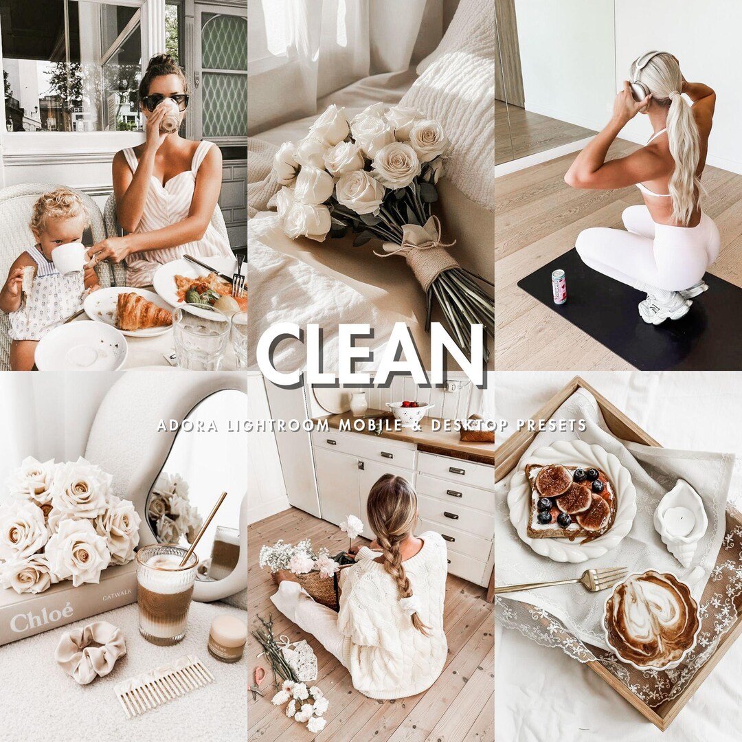 Clean Lightroom Presets, Light and Airy, Mobile and Desktop (DNG, XMP ...