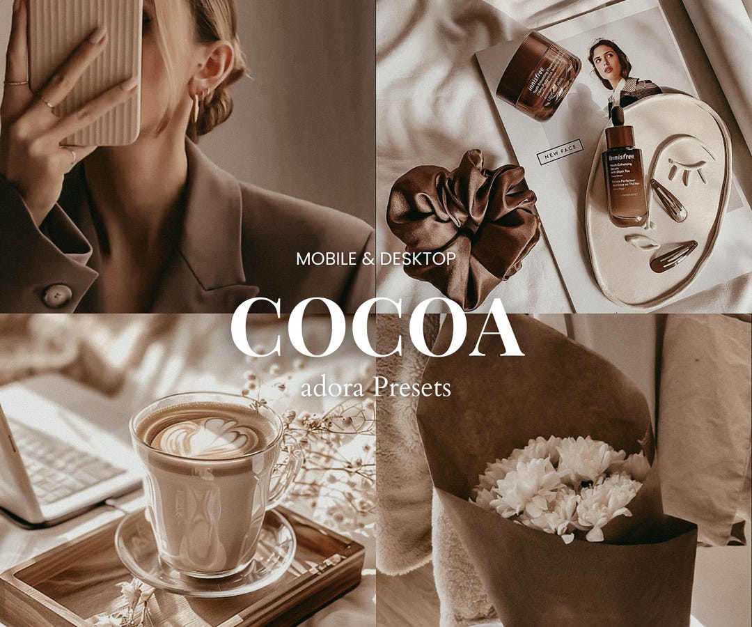 Brown Lightroom Presets, Cocoa Presets, Warm Filter, Chocolate Presets, Aesthetic Presets ...