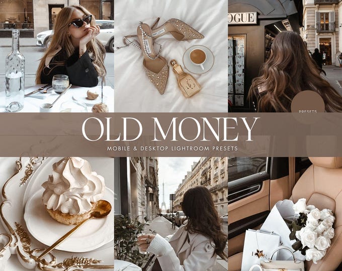 Old Money Aesthetic Lightroom Presets, Luxury Photo Filters (mobile ...