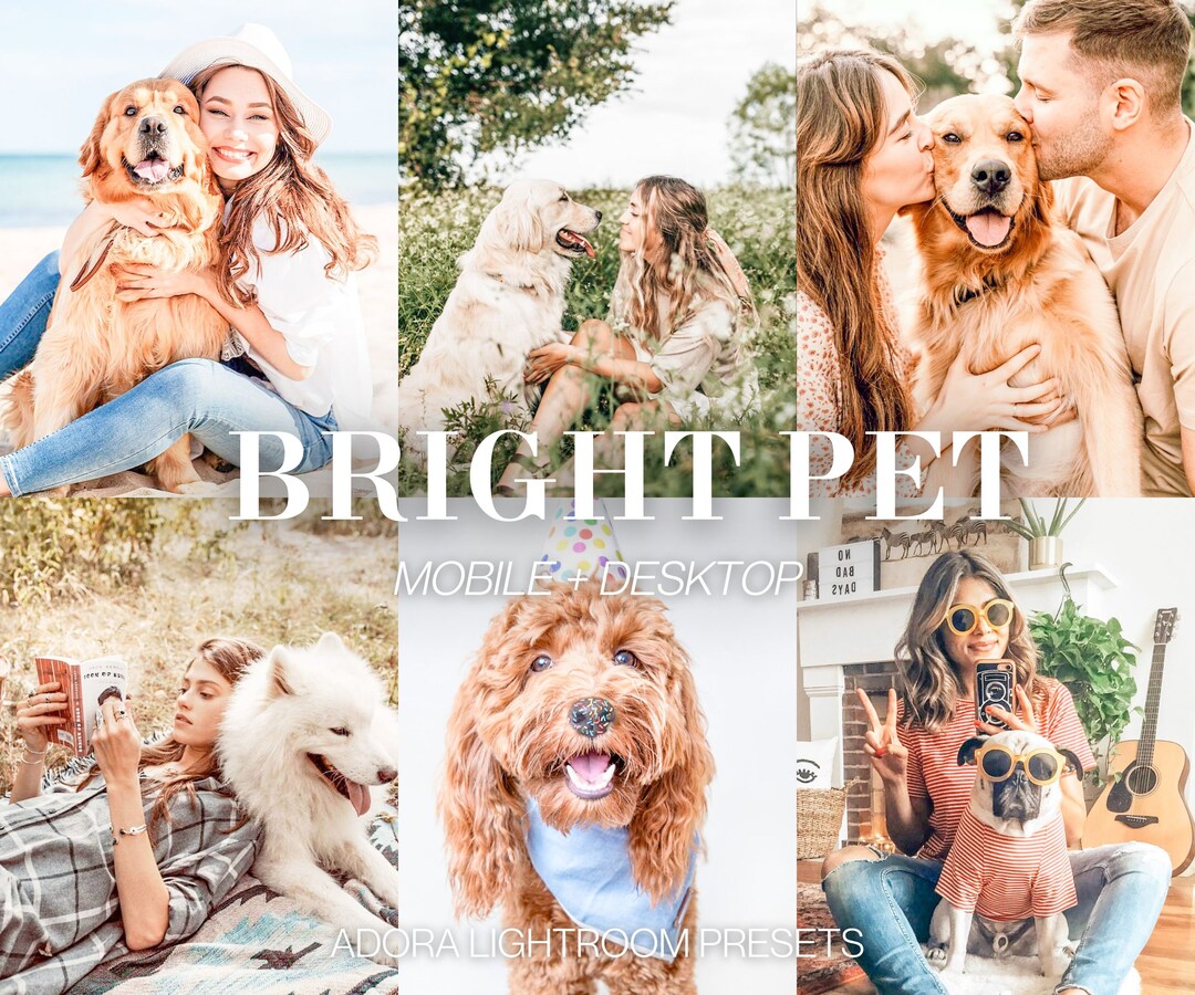 10 Bright Pet Presets Lightroom Presets, Dog Preset, Animal Blogger Presets, Light Airy Preset ...