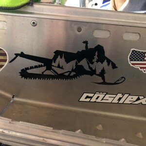 Snowmobile Vinyl Decal | Snowmobile Sticker | Trailer Sticker | Laptop ...
