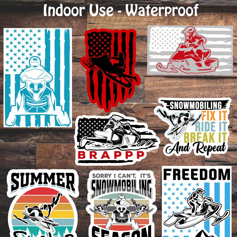 Funny Snowmobile Stickers - Etsy