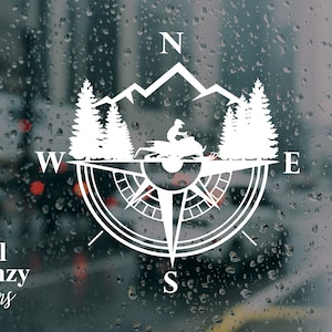 Snowmobile Compass Vinyl Decal | Snowmobile Lover | Compass ...