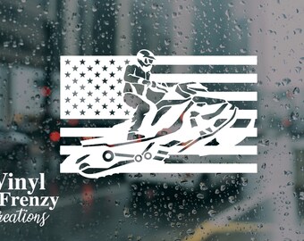 Snowmobile Vinyl Decal Snowmobile Sticker Trailer Sticker Laptop ...