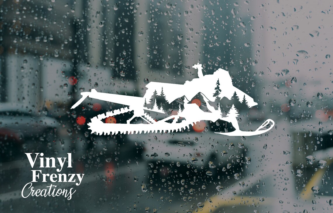 Snowmobile Vinyl Decal | Snowmobile Sticker | Trailer Sticker | Laptop ...