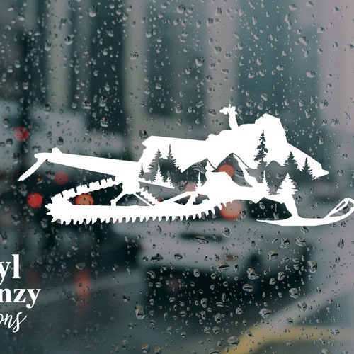 Snowmobile Vinyl Decal Snowmobile Sticker Trailer Sticker | Etsy