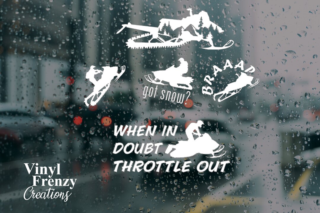 5 Piece Decal Bundle | Snowmobile Decal Bundle | Snowmobile Decals ...