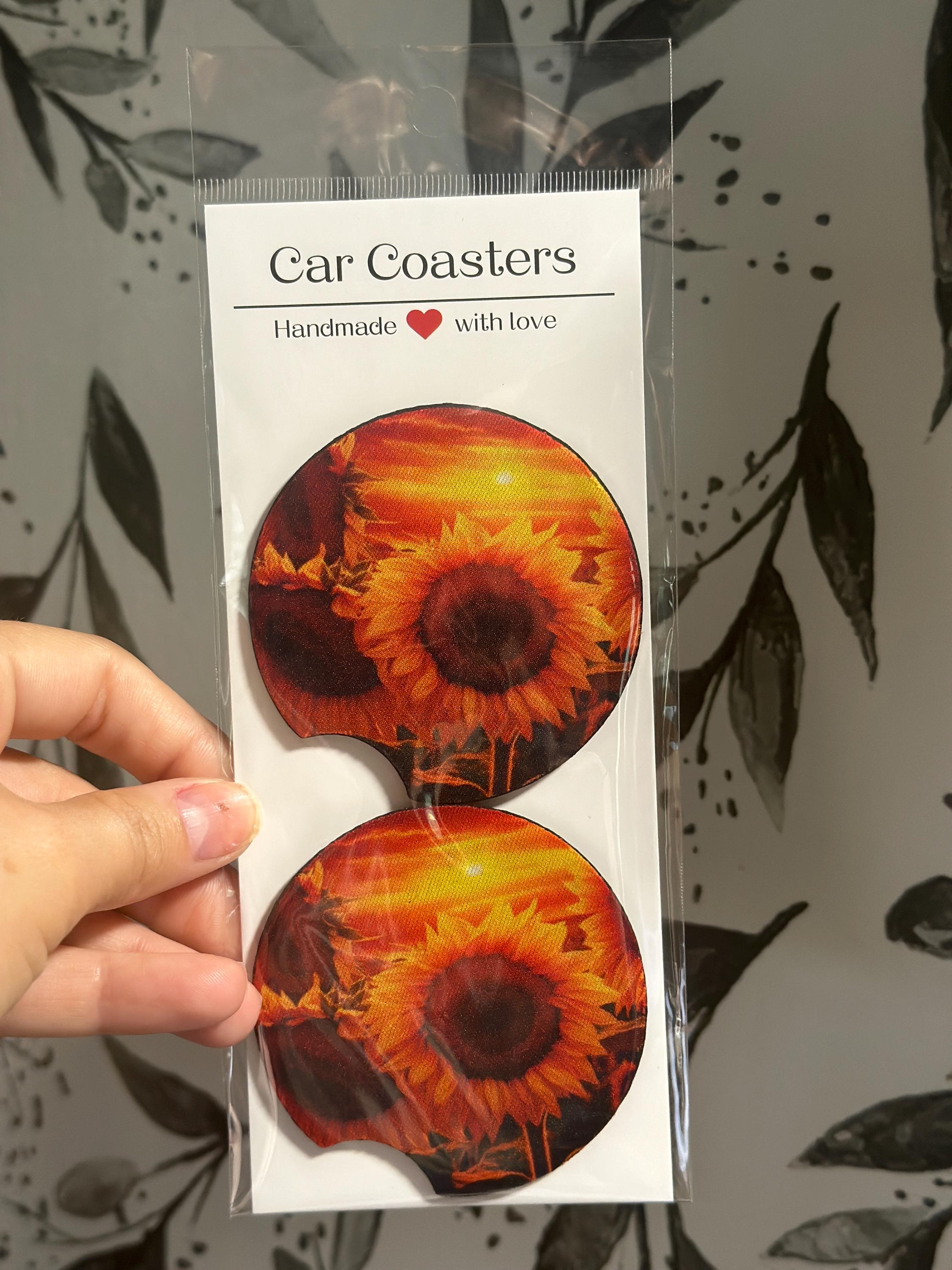 Sunflower Car Coaster 2 Piece Set BESTSELLER Sublimation Printing ...