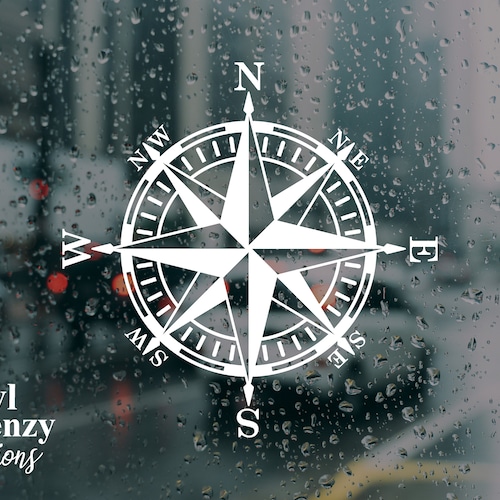 Compass Rose Vinyl Decal for Vehicle. Compass Decal Sticker - Etsy