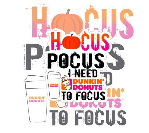 Hocus Pocus I Need Dunking Donuts to Focus Waterproof | Etsy