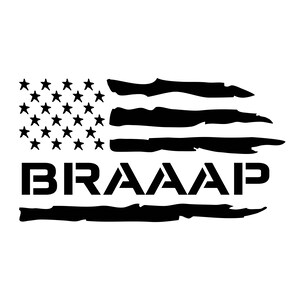 Braap Distressed Flag | Snowmobile Decal | Vehicle Decal | Laptop ...