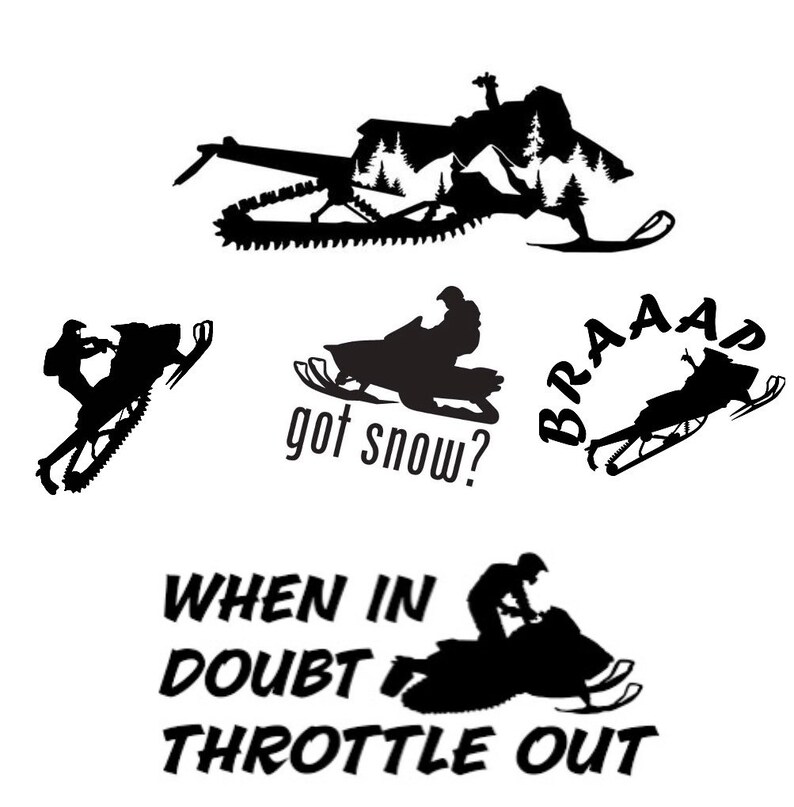 5 Piece Decal Bundle | Snowmobile Decal Bundle | Snowmobile Decals ...