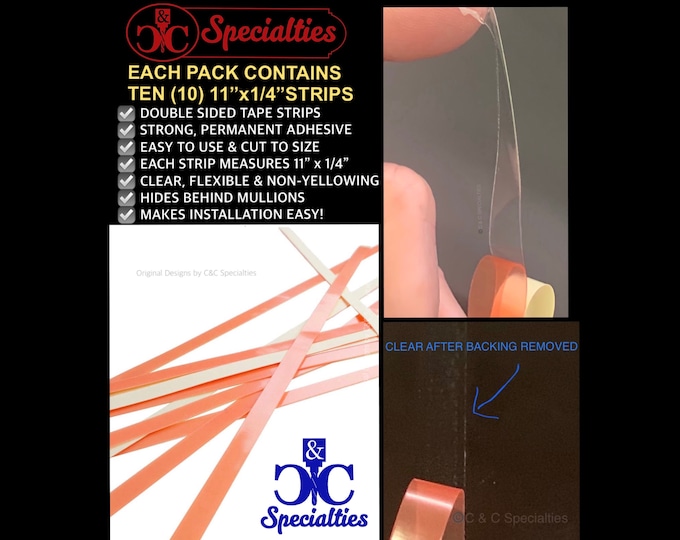 DOUBLE-SIDED TAPE Ten 10 Strips for Easy Installation of Mullions ...
