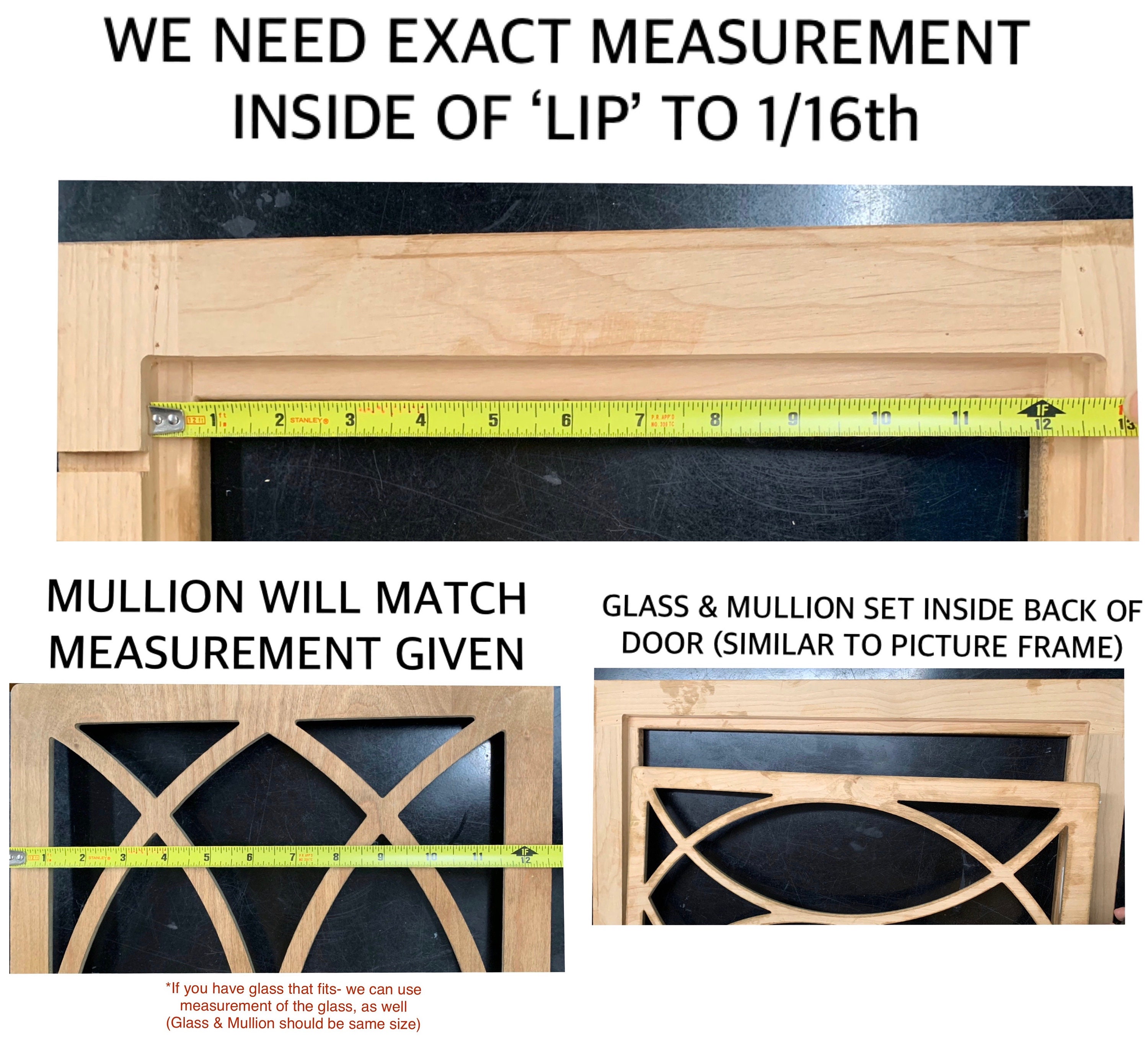 CUSTOM MULLION INSERTS Kitchen Cabinet Doors Glass or Flat | Etsy