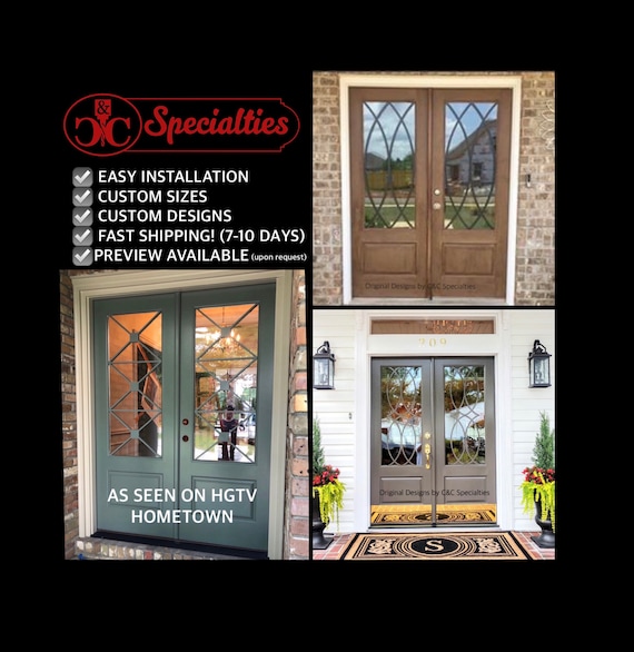 Entrance Door Window Sliding Glass Custom MULLION INSERTS - Etsy