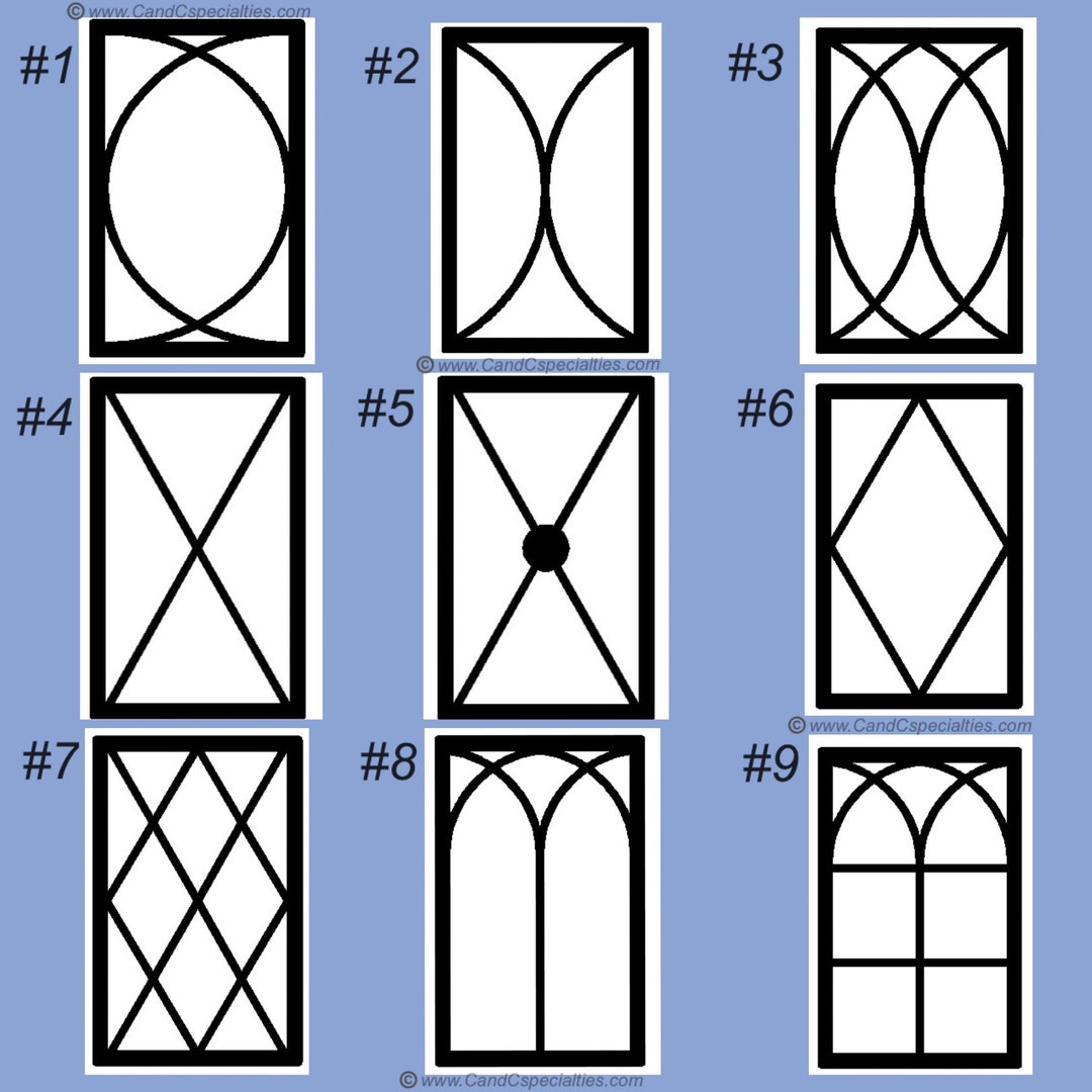KITCHEN MULLION INSERTS - Cabinet Doors - up to 16"w X 32"h - Glass or ...