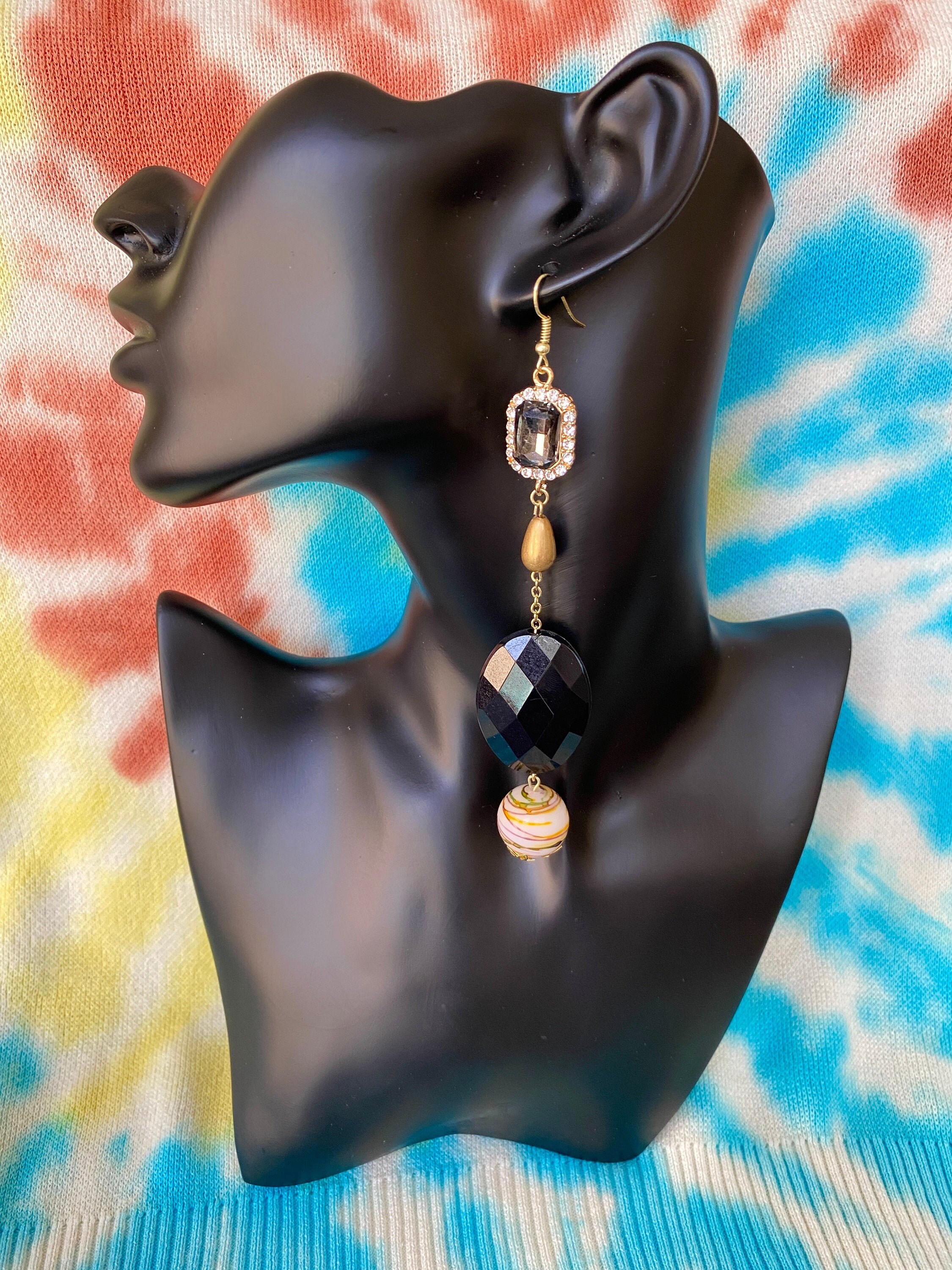 Retro Inspired Earrings / 60s and 70s Earrings / Long Drop - Etsy