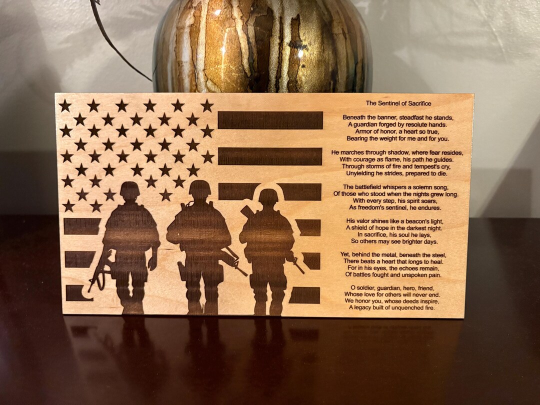 Sentinel of Sacrifice Flag, Military Laser Cut Files (svg, Jpg, Png ...