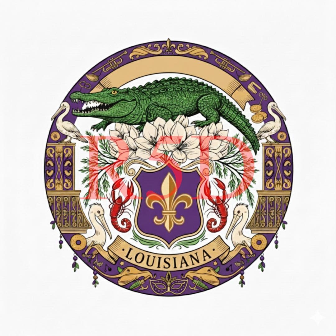 Circular Louisiana State Pride Crest – Customizable Digital Design ...