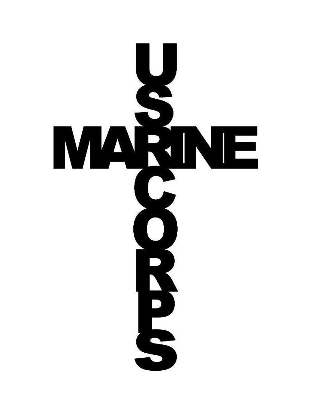 Marine Corps Cross SVG – Laser Cut Files, Military Gift (digital ...