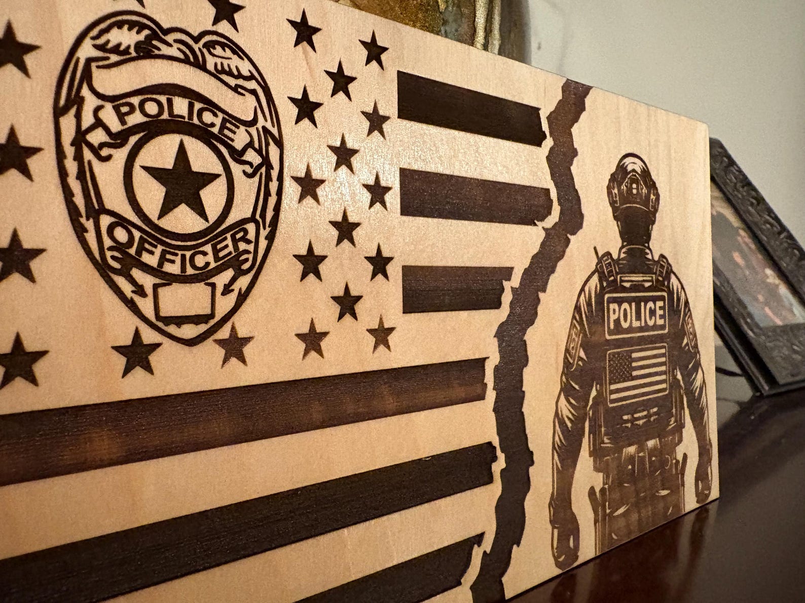 Police Officer Tattered Flag Digital File - SVG - JPG - PNG - Pdf ...