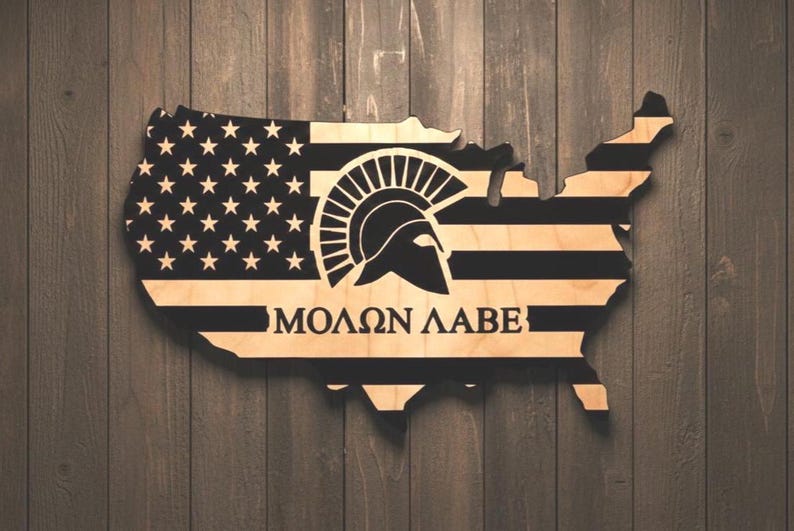Molan Labe US Flag SVG, Patriotic Laser Cut File (digital File) - Etsy