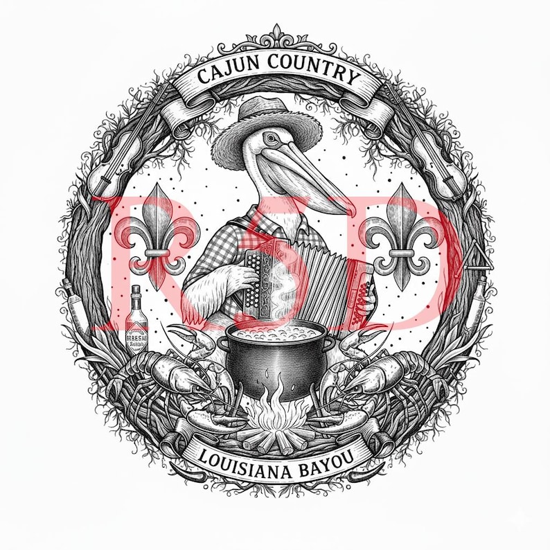 Cajun Pelican Cookout SVG, Louisiana Bayou Design (digital Download) - Etsy