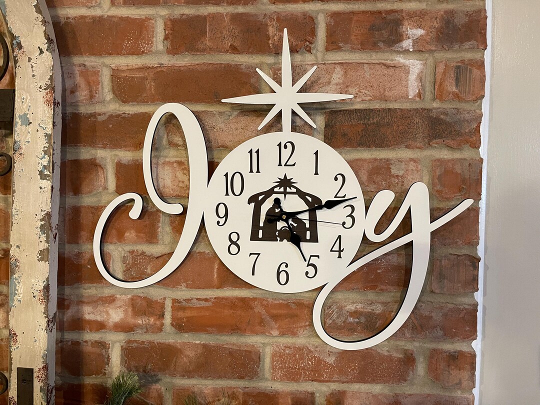 Joy Clock Digital File - Joy to the World - Merry Christmas - SVG - PNG ...