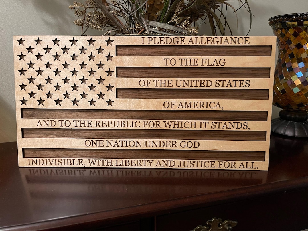 Pledge of Allegiance Flag - SVG - PNG - JPG - for Laser and Cnc Cut ...