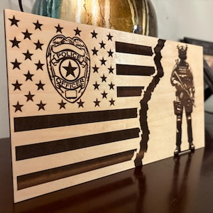 Police Officer Tattered Flag Laser Cut File (svg, Png, Jpg, Pdf) - Etsy