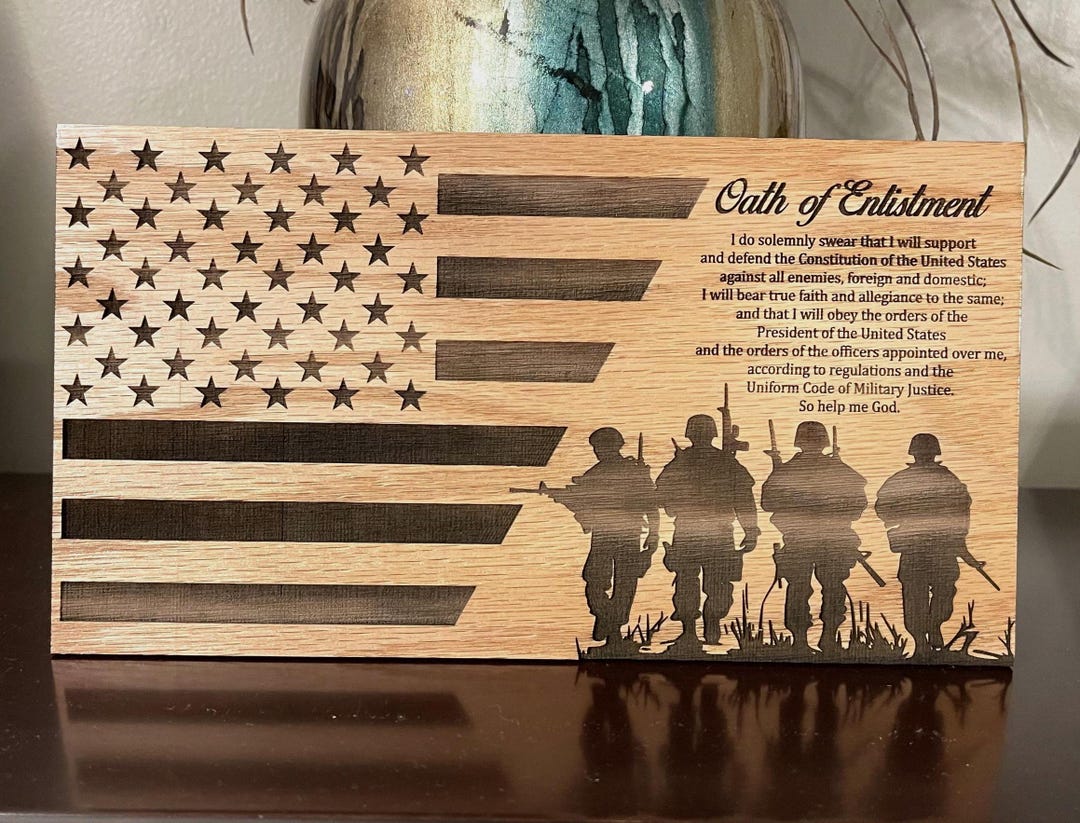 Military Oath of Enlistment Flag Digital File, SVG, JPG, PNG, Pdf, for ...