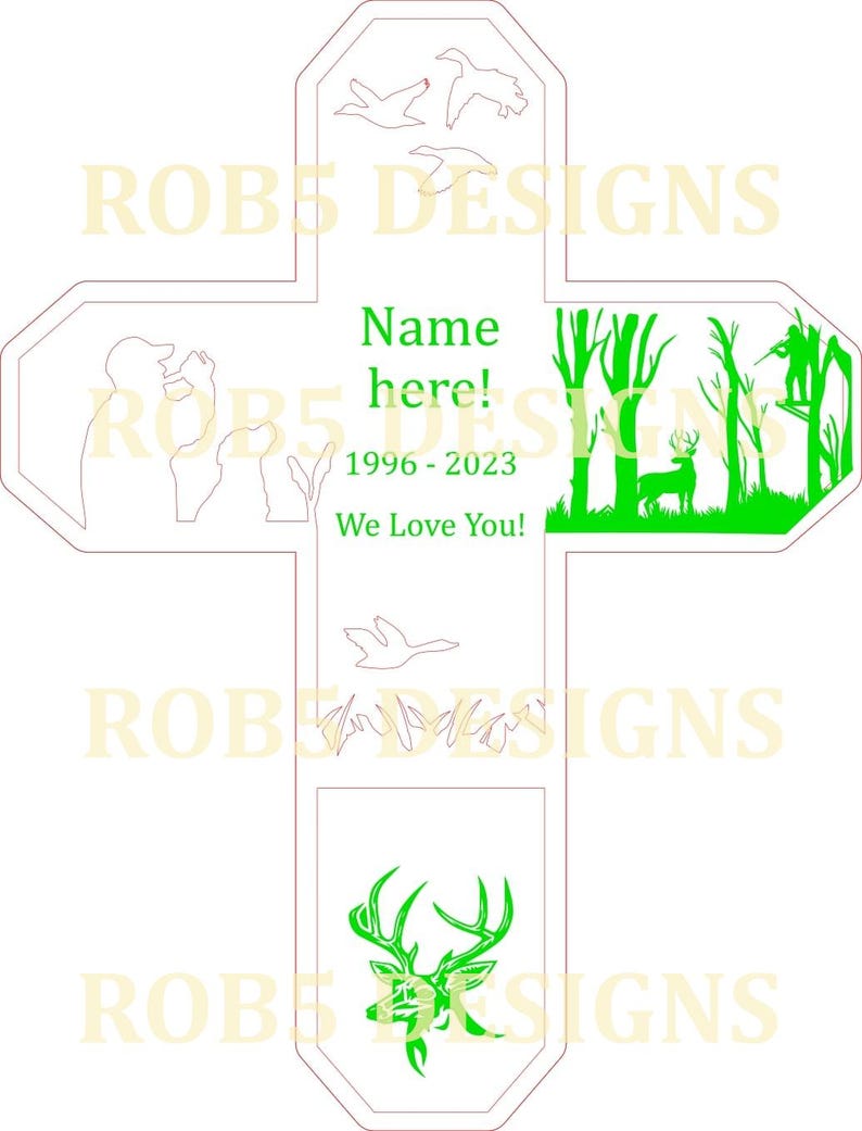 Hunters Cross Digital Cut File - SVG - PNG - JPG - for Laser and Cnc ...