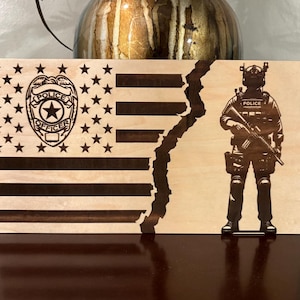 Police Officer Tattered Flag Laser Cut File (svg, Png, Jpg, Pdf) - Etsy