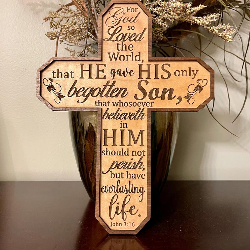 John 3:16 Wooden Wall Art - Etsy