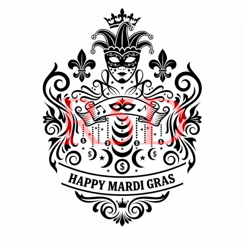 7 Bundle Package Mardi Gras Jester Mask SVG , JPG | Digital Download ...