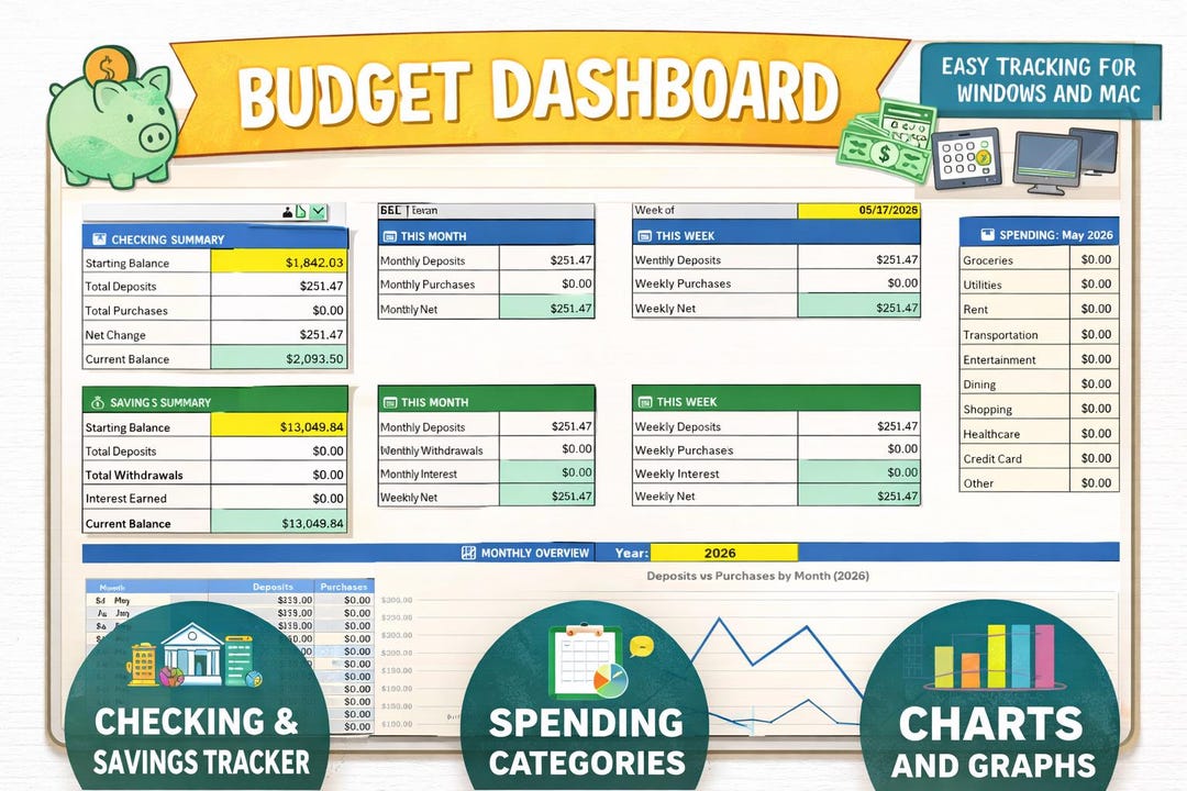 Personal Budget Tracker Pro – Excel Workbook or Google Sheets - Etsy