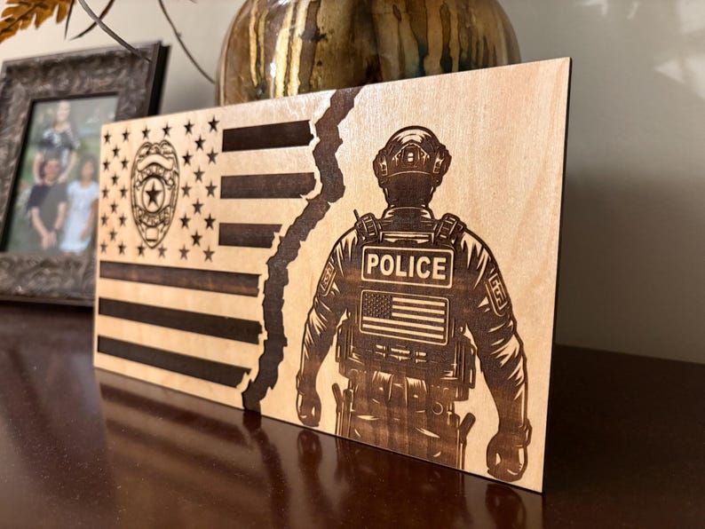 Police Officer Tattered Flag Digital File - SVG - JPG - PNG - Pdf ...