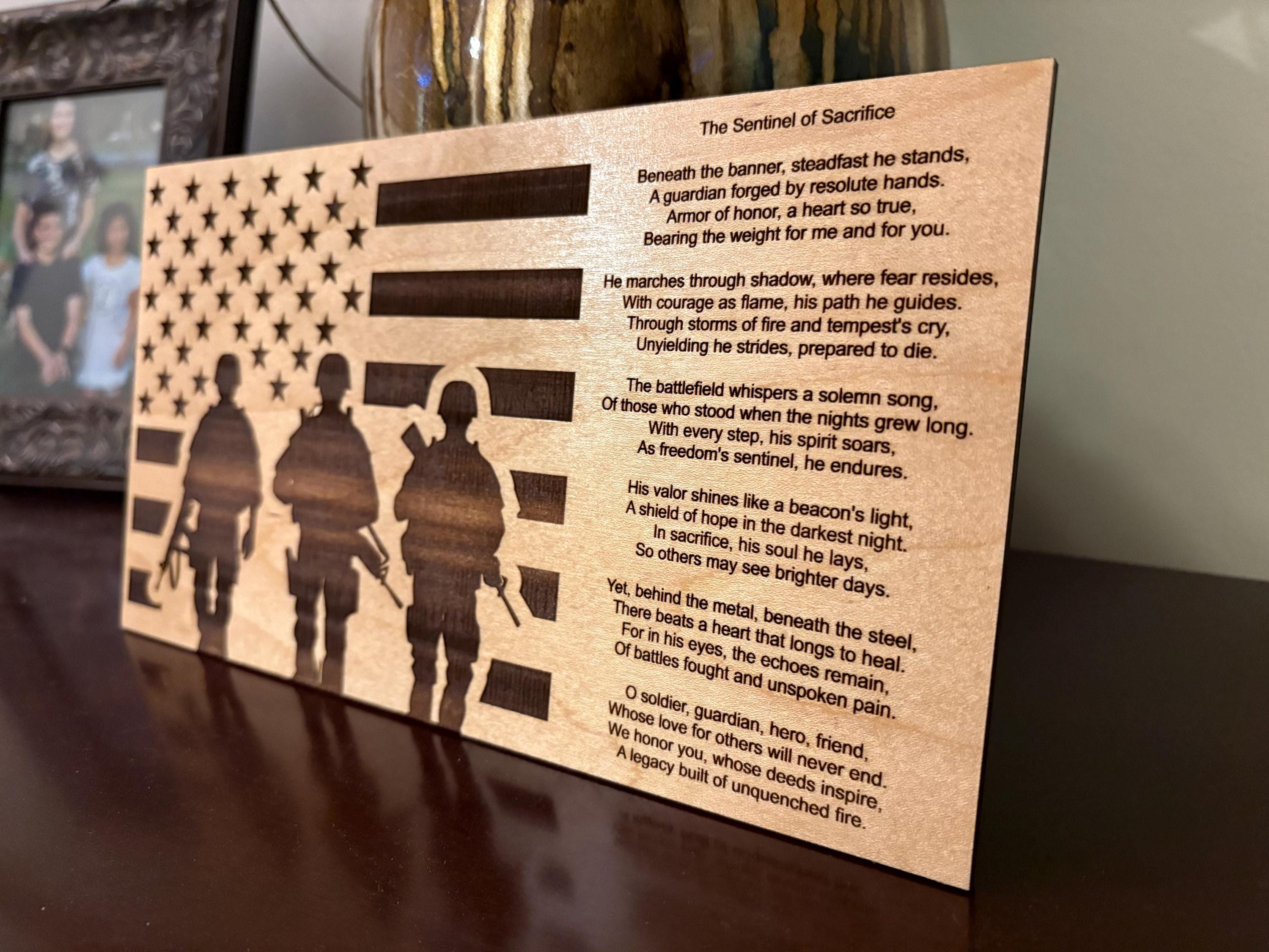 Sentinel of Sacrifice Flag, Military Laser Cut Files (svg, Jpg, Png ...