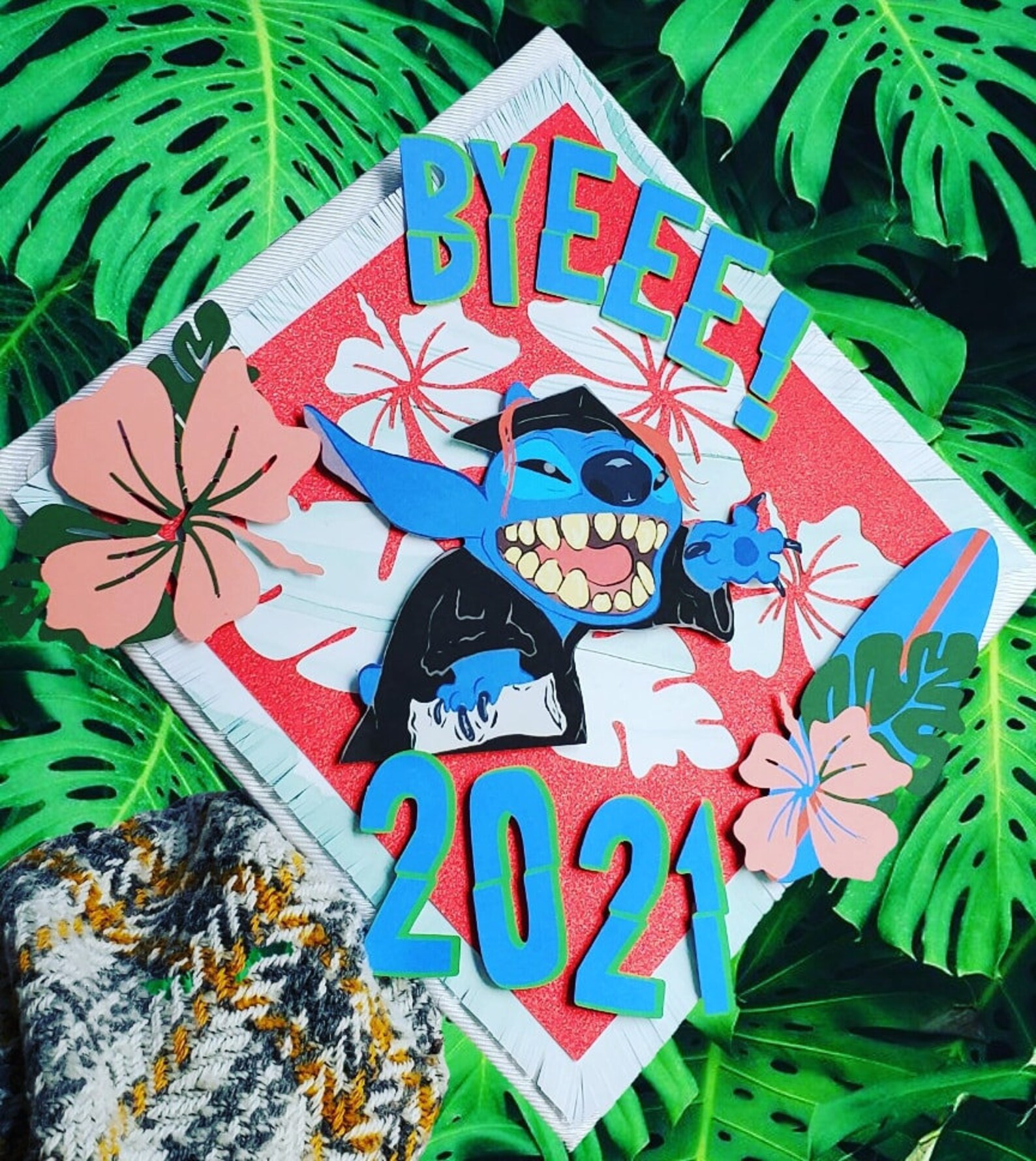 Graduation Cap Topper Lilo & Stitch Ohana College | Etsy