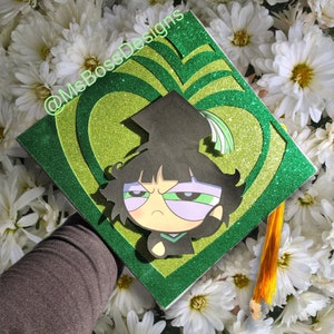 Graduation Cap Topper-powerpuff Girl Cartoon Design College - Etsy