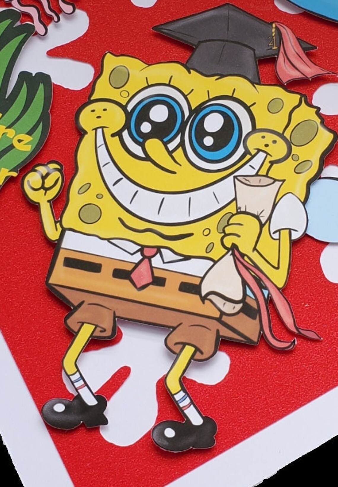 Graduation Cap Topper Spongebob Grad College University - Etsy