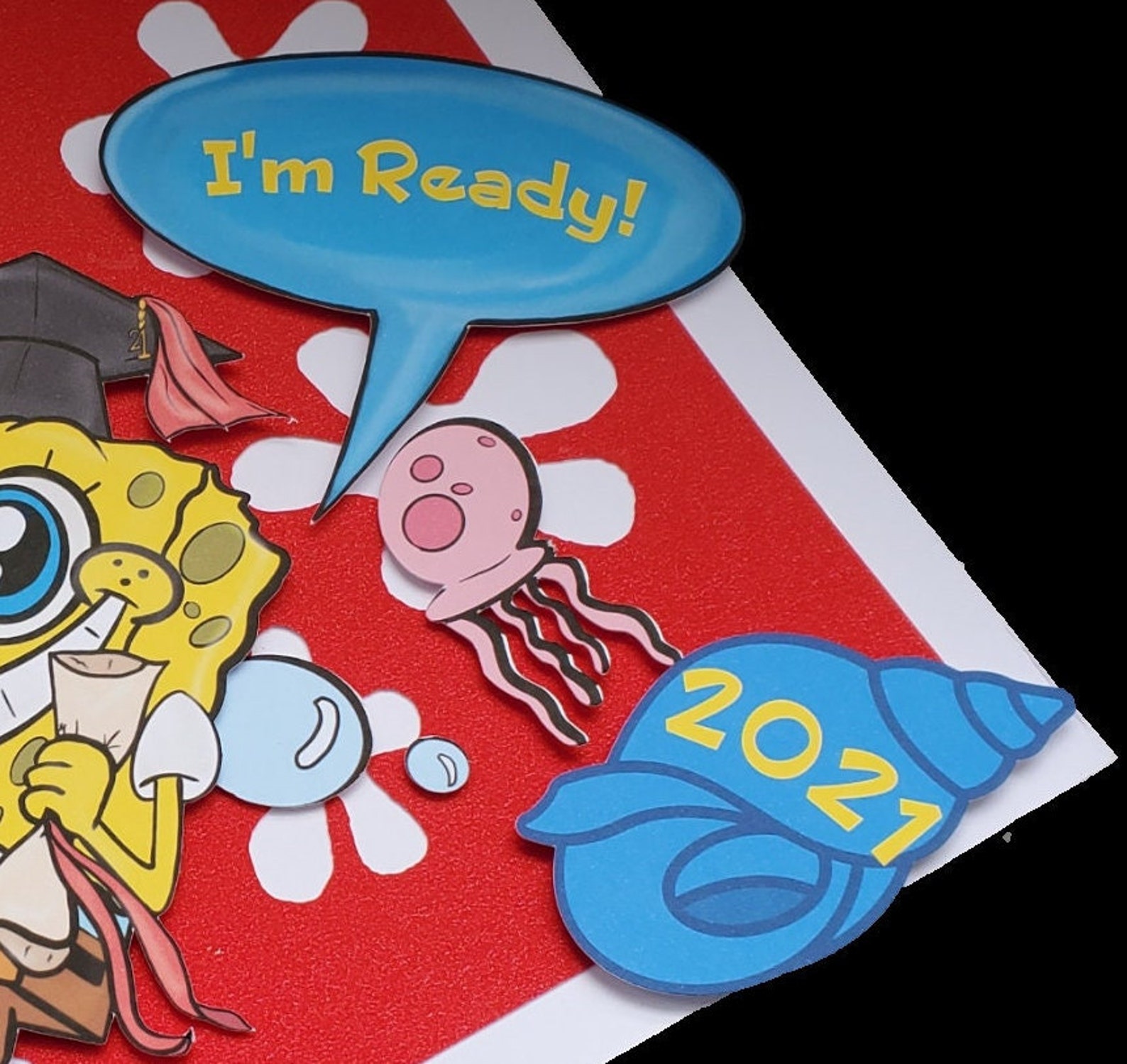 Graduation Cap Topper Spongebob Grad College University - Etsy