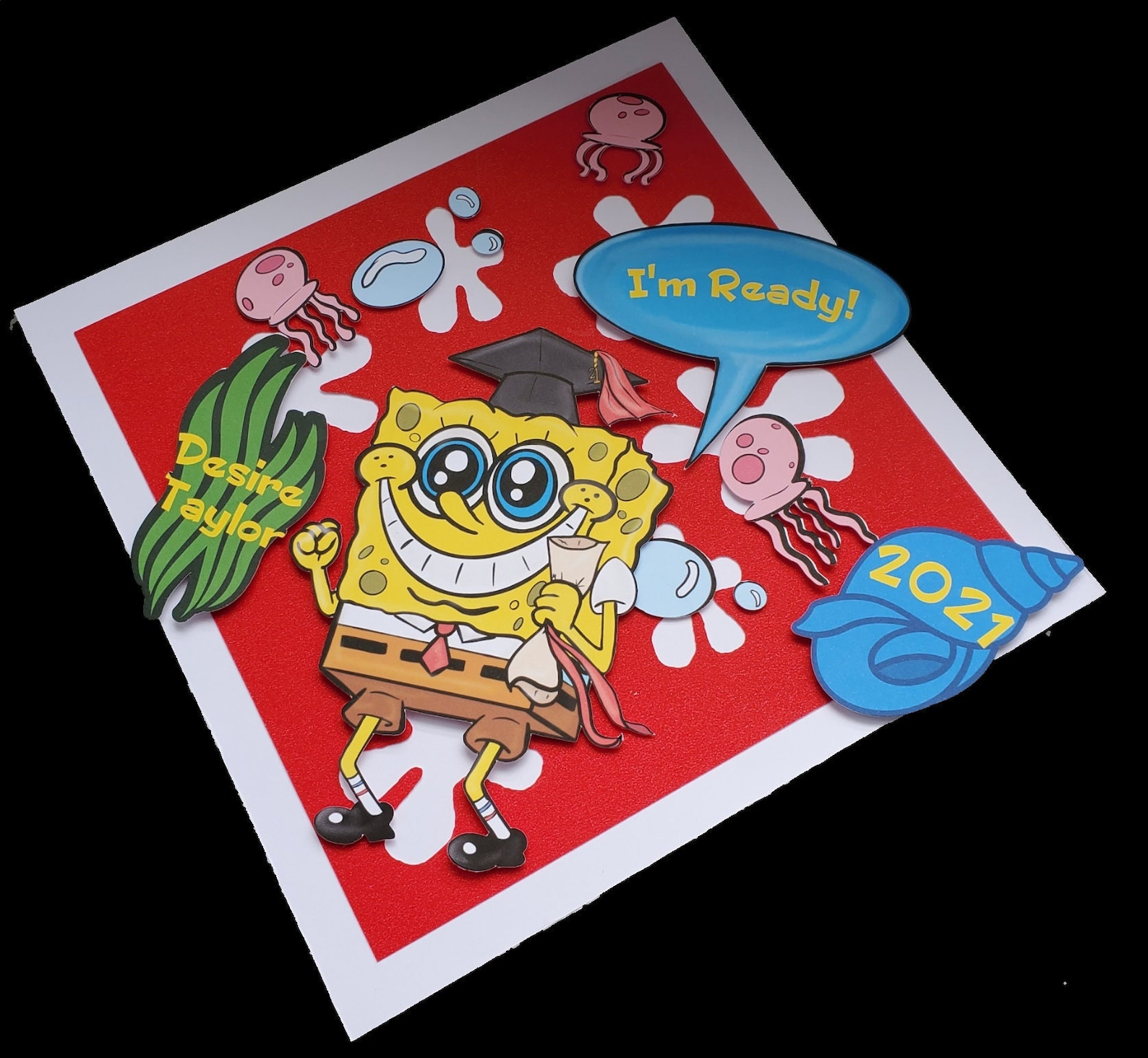 Graduation Cap Topper Spongebob Grad College University - Etsy
