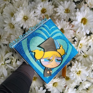 Graduation Cap Topper-powerpuff Girl Cartoon Design College - Etsy