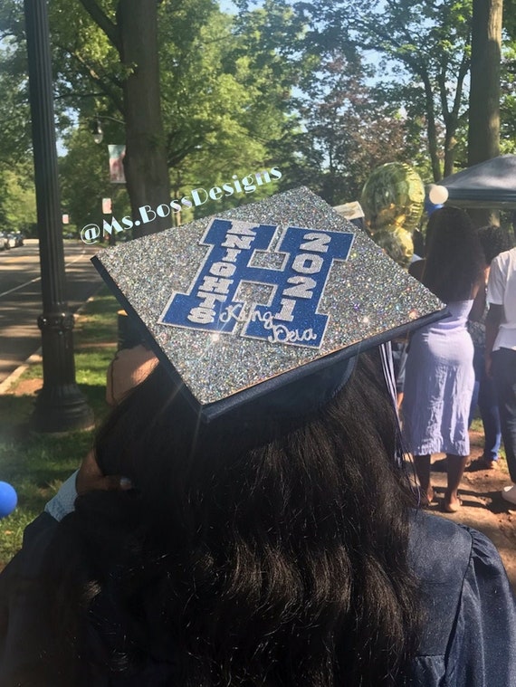 Rhinestone Decorated Graduation Cap